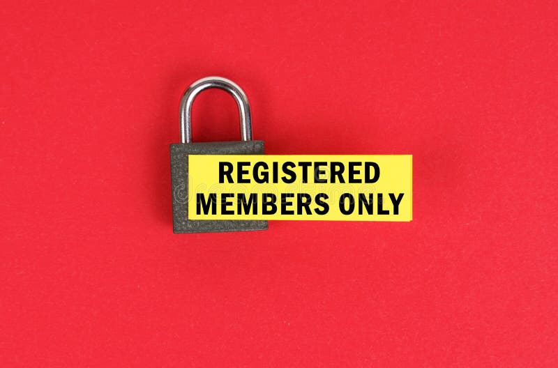 On the Red Surface There is a Lock with a Sticker with the Inscription ...