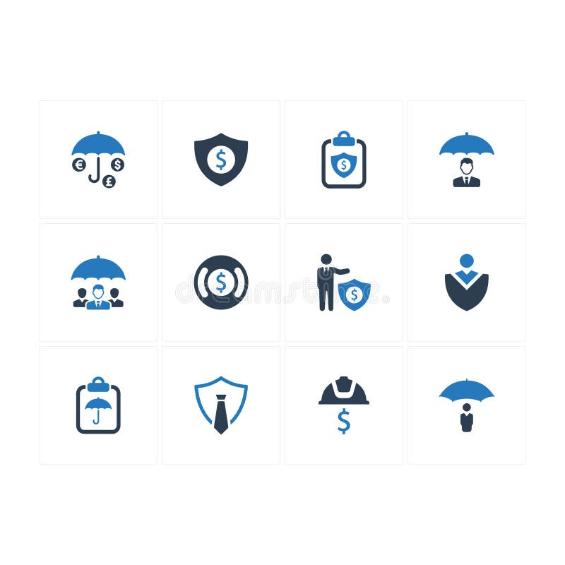 Business Security Icons - Blue Version Stock Illustration ...