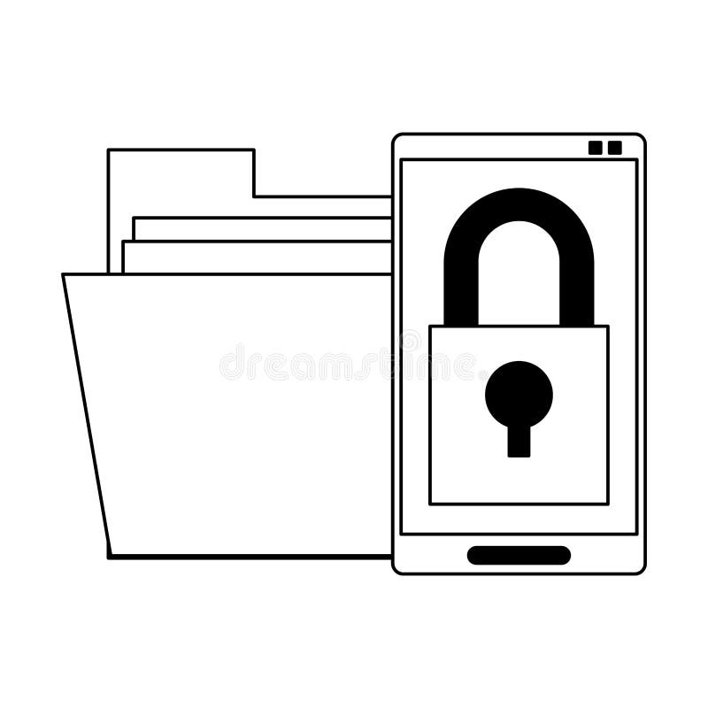 Business and Security System Symbols in Black and White Stock Vector ...