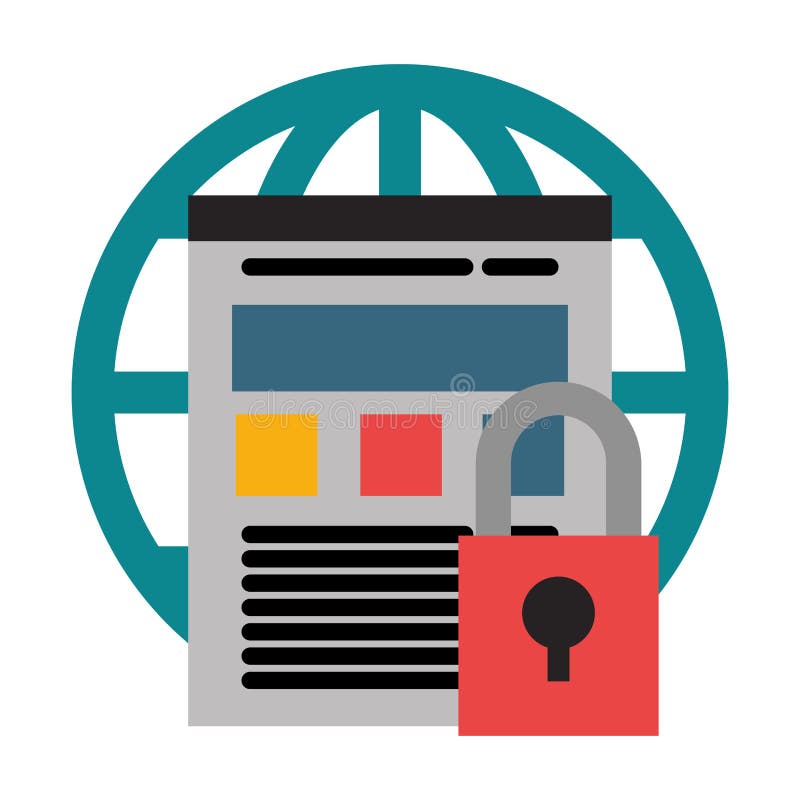 Business and Security System Symbols in Black and White Stock Vector ...