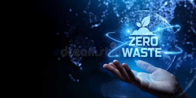 Business Selecting Zero Waste on Virtual Screen. Eco Friendly Nature ...