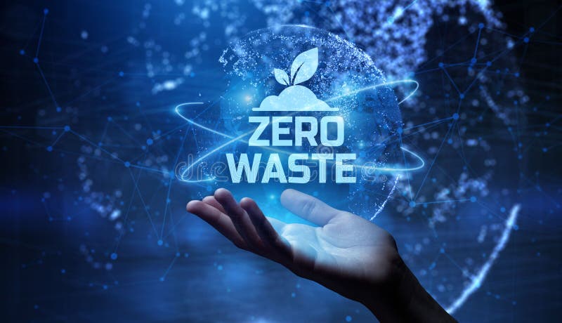 Business Selecting Zero Waste on Virtual Screen. Eco Friendly Nature ...