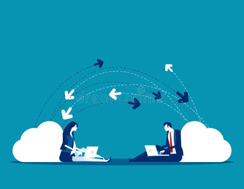 Business Send Data Message. Concept Business Technology Vector ...