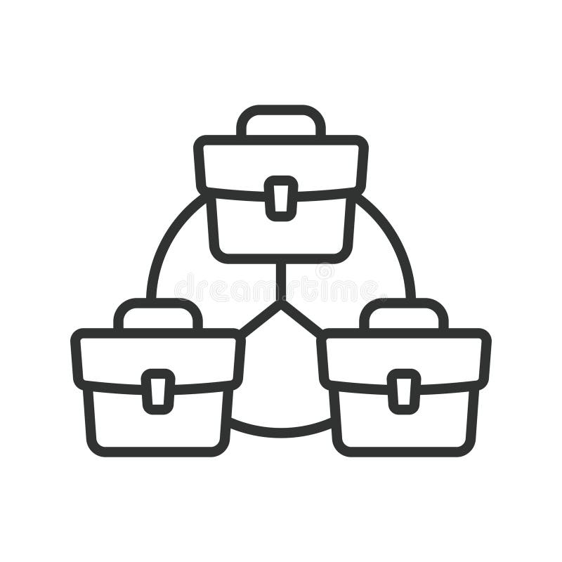 Business Separation, Icon in Line Design. Separation, Division, Split ...