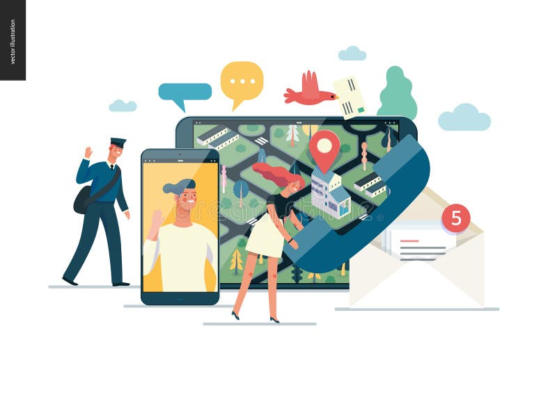 Business Series - Contacts Web Template Stock Vector - Illustration of ...