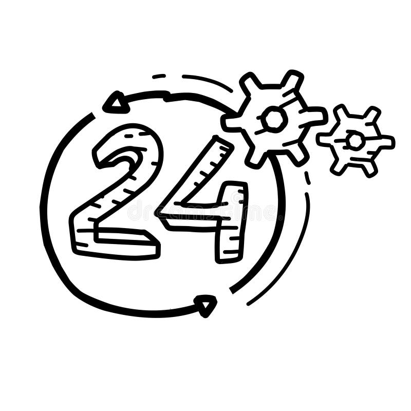 Business Service Hand Drawn Icon Design, Outline Black, Vector Icon ...