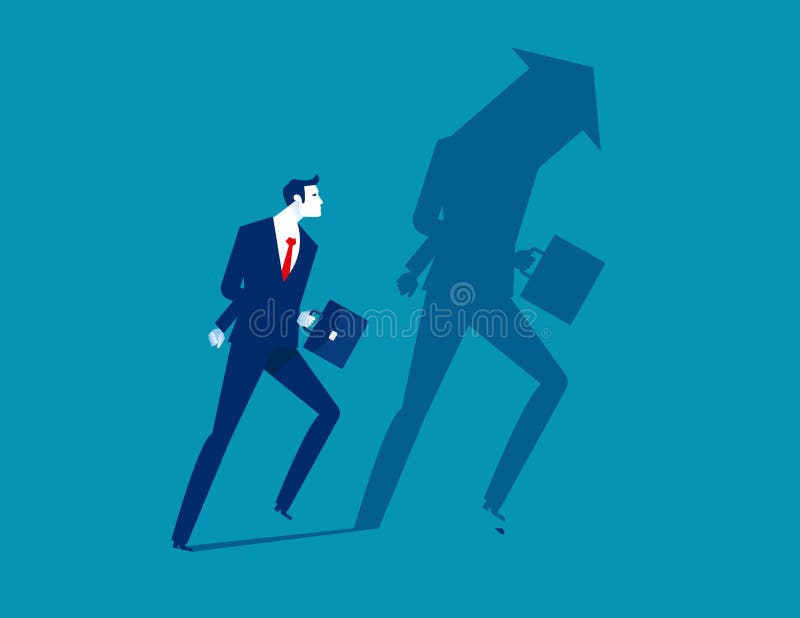 Business Shadow Head Arrow and Direction. Business Vector Illustration ...