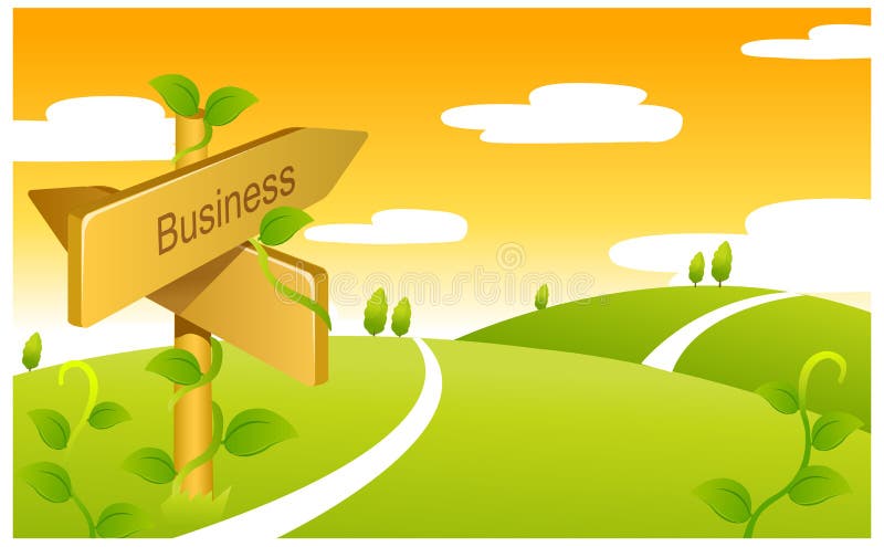 Business Sign boards stock illustration. Illustration of landscape ...