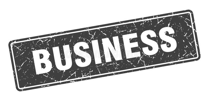 Business Sign. Business Grunge Stamp Stock Vector - Illustration of ...