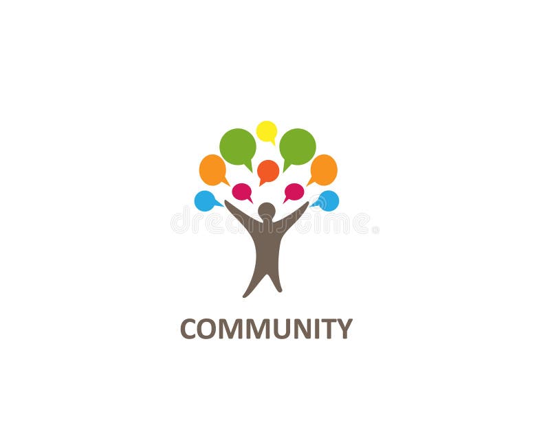 Community Communication Logo Design Stock Illustration - Illustration ...