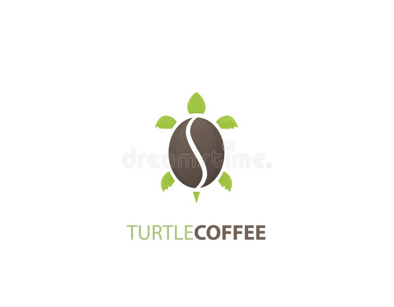 Turtle coffee logo stock illustration. Illustration of animal - 162334783