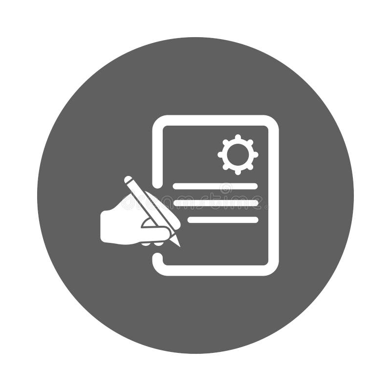 Business, Sign, Write Icon. Blue Color Design Stock Illustration ...