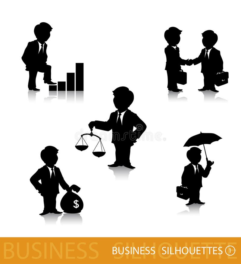 Business silhouettes 1 stock vector. Illustration of manager - 25653409