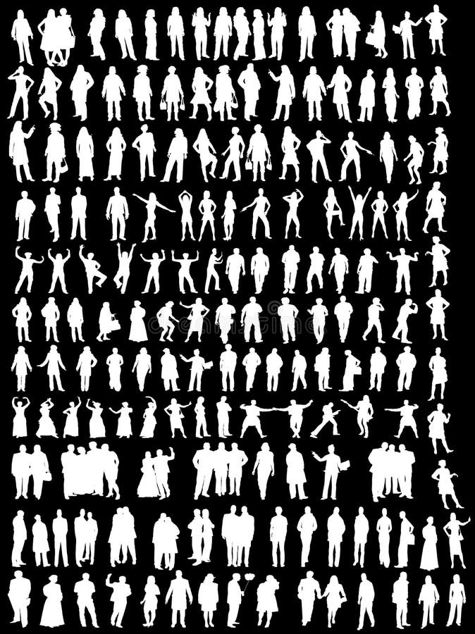 Statistics with Silhouettes Stock Vector - Illustration of enterprise ...