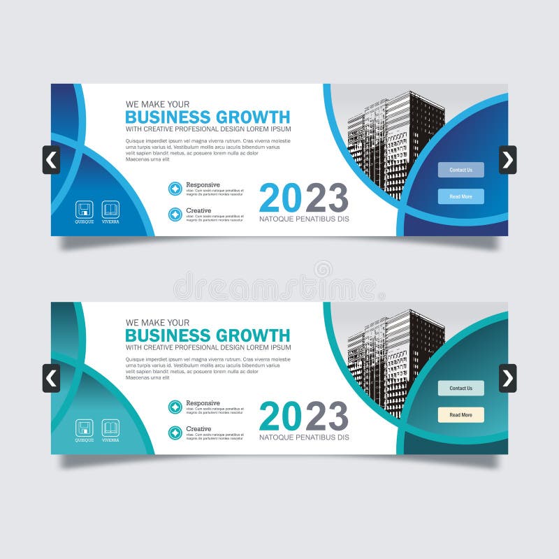 Business Slider Banner Design with Trendy and Modern Design Stock ...