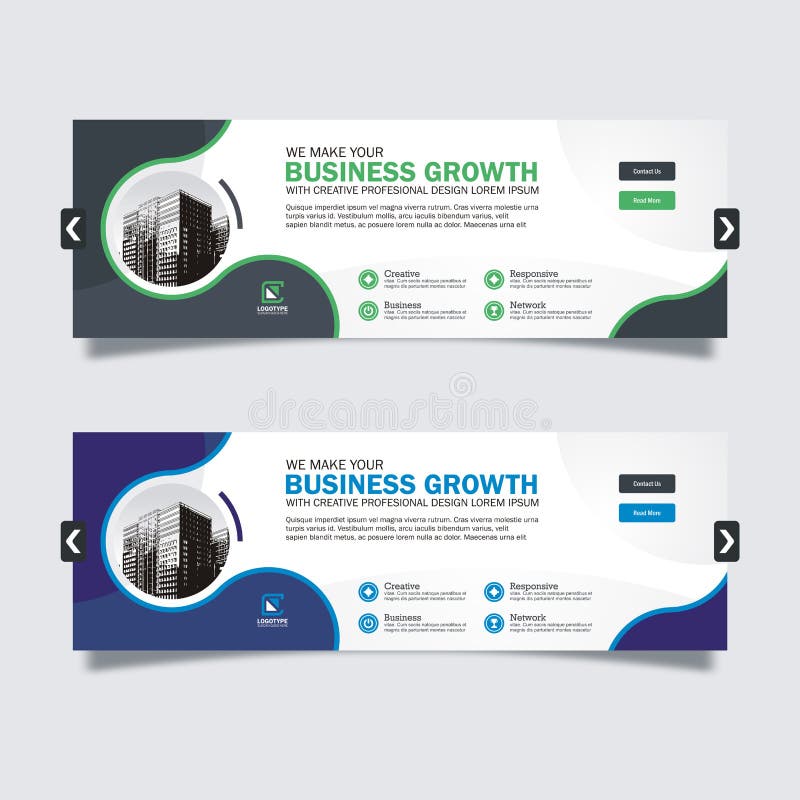 Business Slider Banner Design with Trendy and Modern Design Stock ...