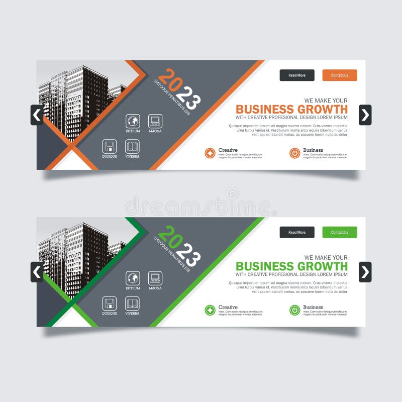 Business Slider Banner Design with Trendy and Modern Design Stock ...