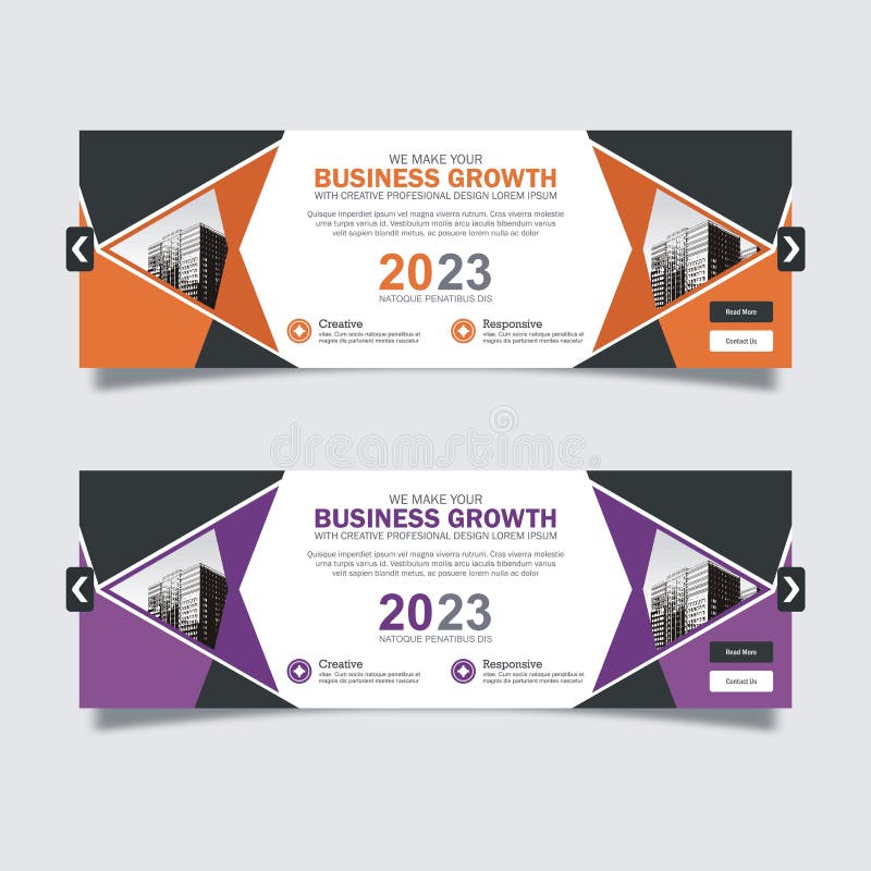Business Slider Banner Design with Trendy and Modern Design Stock ...