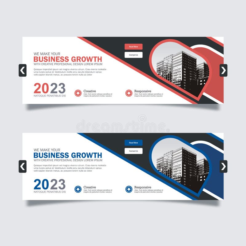 Business Slider Banner Design with Trendy and Modern Design Stock ...