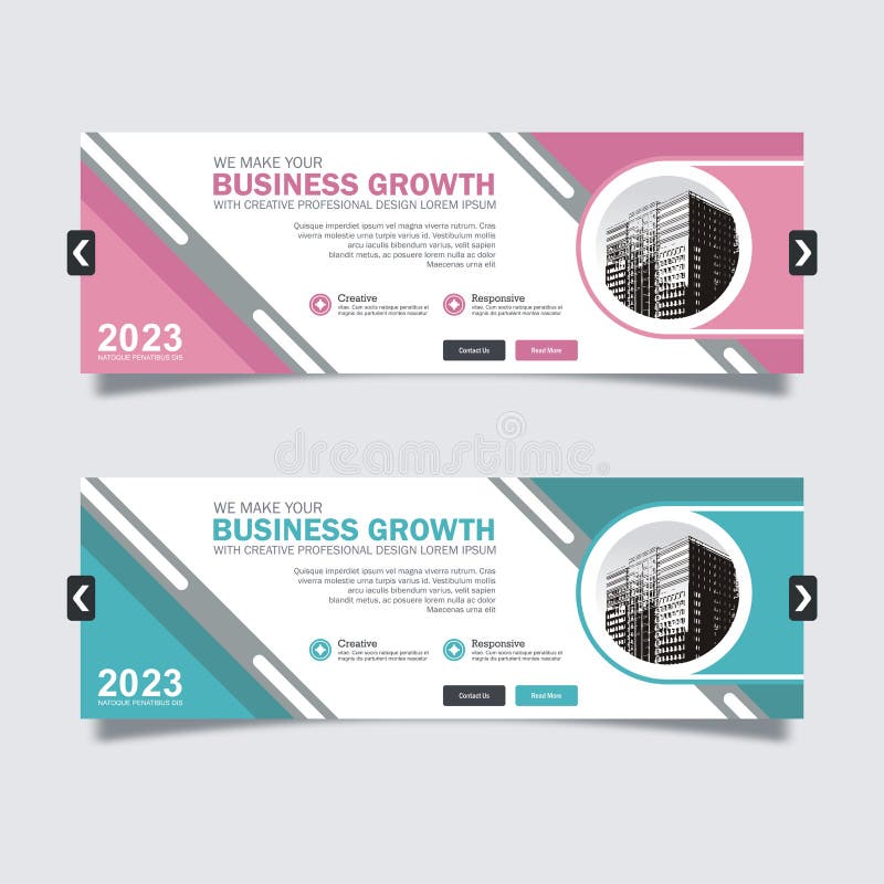 Business Slider Banner Design with Trendy and Modern Design Stock ...