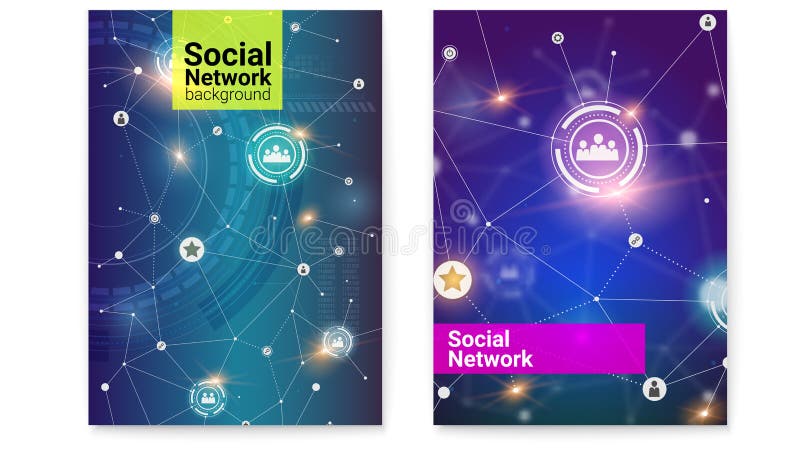 Business or Social Media Networks. Interaction in Internet Network ...