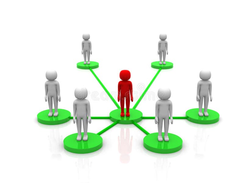 3d Men Network Social People Connection Teamwork Stock Illustration ...