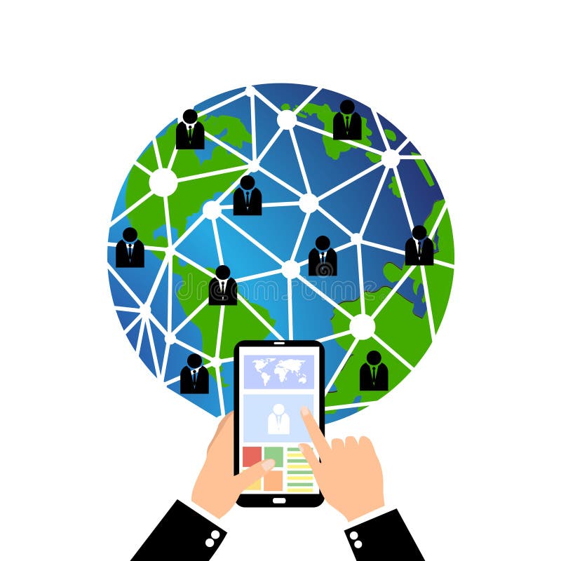 Business and Social Network Design Stock Illustration - Illustration of ...