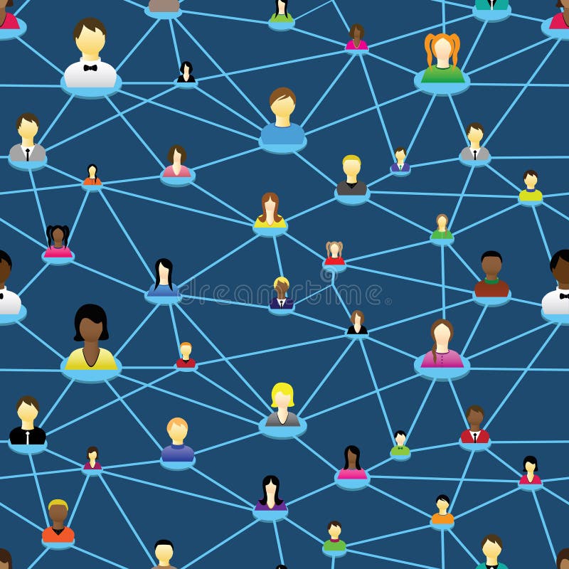 Communication Network People Stock Vector - Illustration of design ...