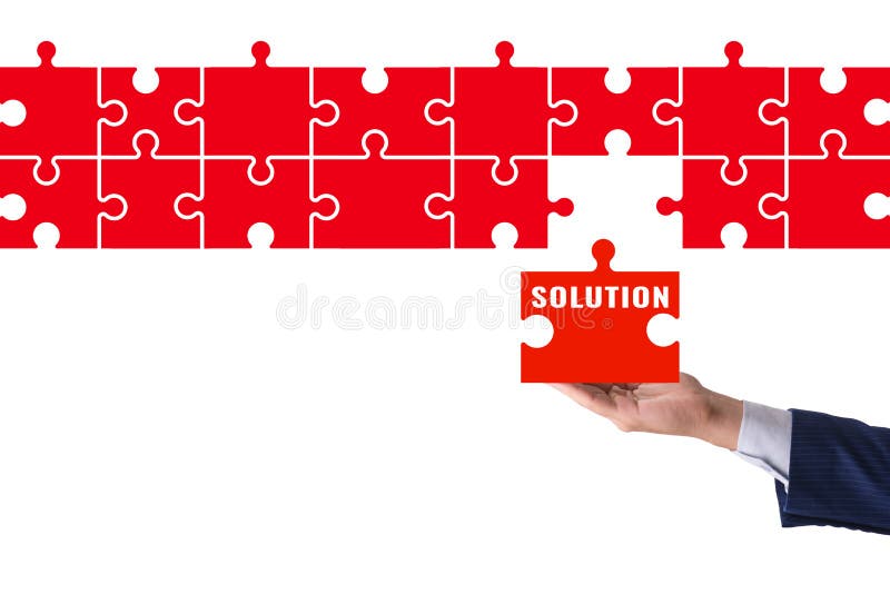 Business Solution Concept with Jigsaw Puzzle Pieces Stock Image - Image ...