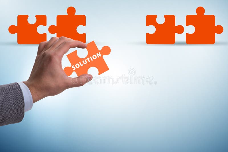 Business Solution Concept with Jigsaw Puzzle Pieces Stock Photo - Image ...