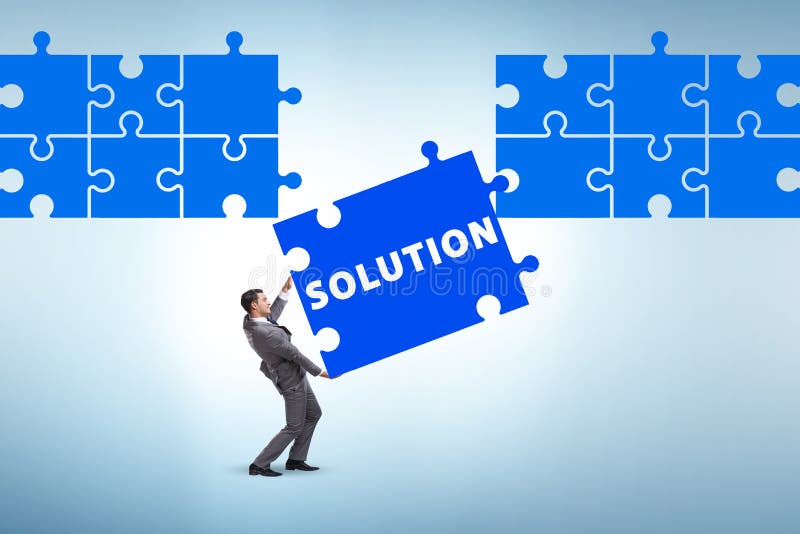 Business Solution Concept with Jigsaw Puzzle Pieces Stock Photo - Image ...
