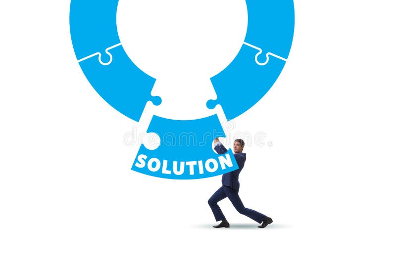 Business Solution Concept with Jigsaw Puzzle Pieces Stock Photo - Image ...