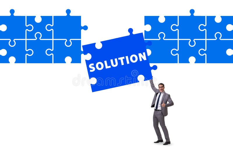 Business Solution Concept with Jigsaw Puzzle Pieces Stock Photo - Image ...
