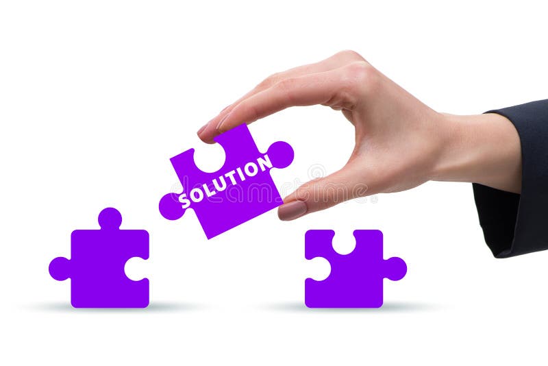 Business Solution Concept with Jigsaw Puzzle Pieces Stock Image - Image ...