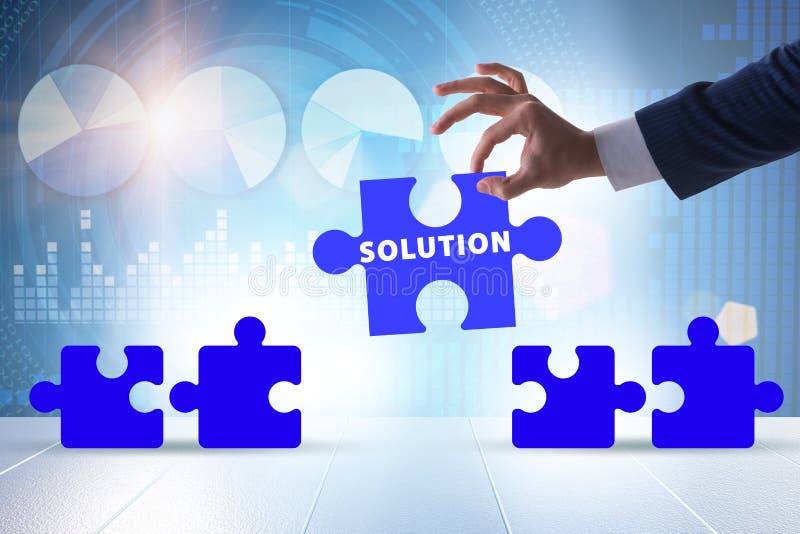 Business Solution Concept with Jigsaw Puzzle Pieces Stock Photo - Image ...