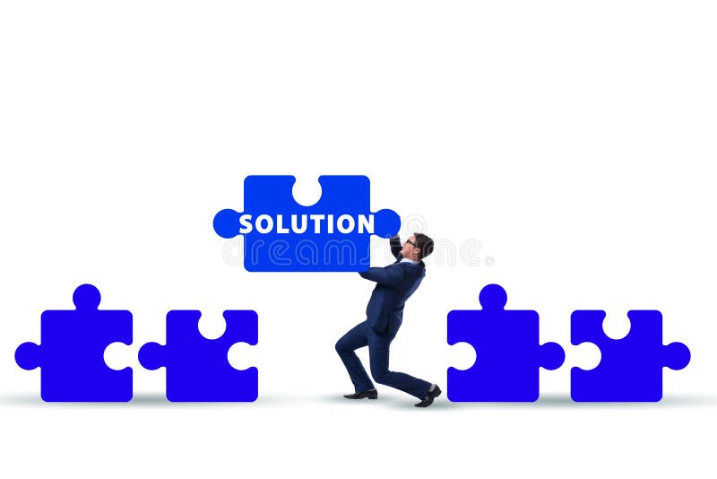 Business Solution Concept with Jigsaw Puzzle Pieces Stock Photo - Image ...