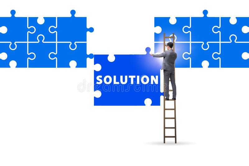 Business Solution Concept with Jigsaw Puzzle Pieces Stock Photo - Image ...