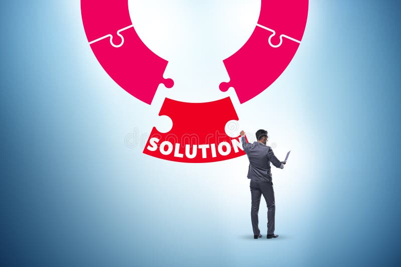Business Solution Concept with Jigsaw Puzzle Pieces Stock Photo - Image ...
