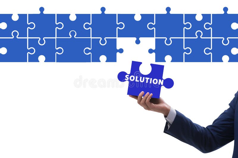 Business Solution Concept with Jigsaw Puzzle Pieces Stock Image - Image ...