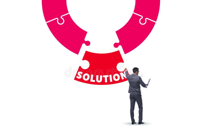 Business Solution Concept with Jigsaw Puzzle Pieces Stock Illustration ...