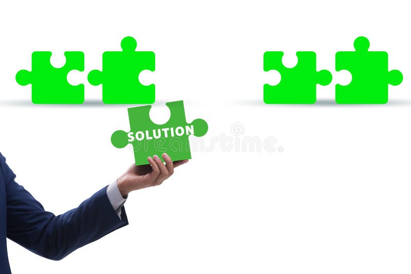 Business Solution Concept with Jigsaw Puzzle Pieces Stock Photo - Image ...