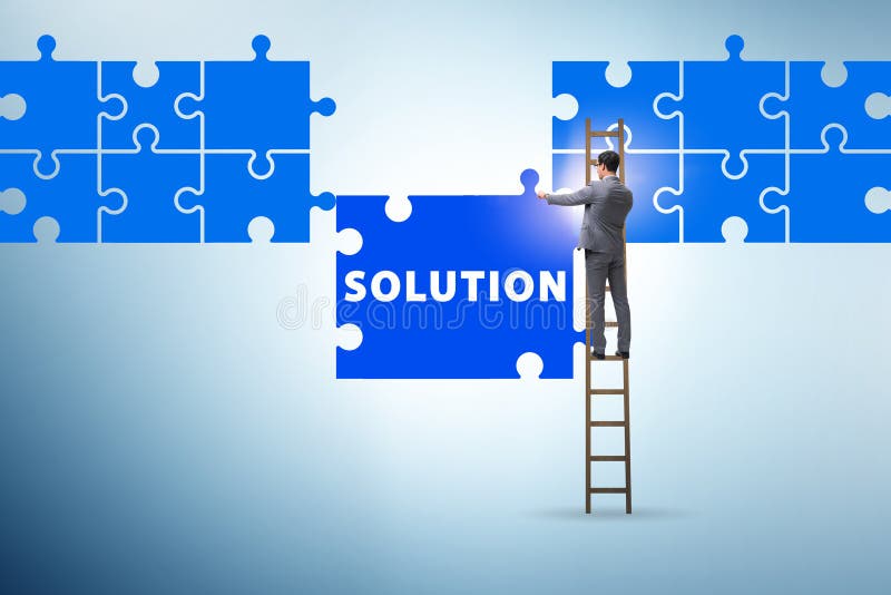 Business Solution Concept with Jigsaw Puzzle Pieces Stock Photo - Image ...