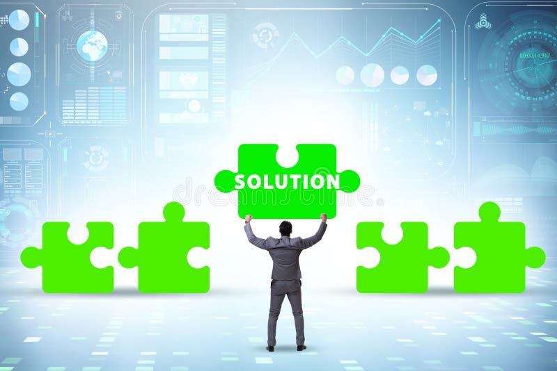 Business Solution Concept with Jigsaw Puzzle Pieces Stock Photo - Image ...