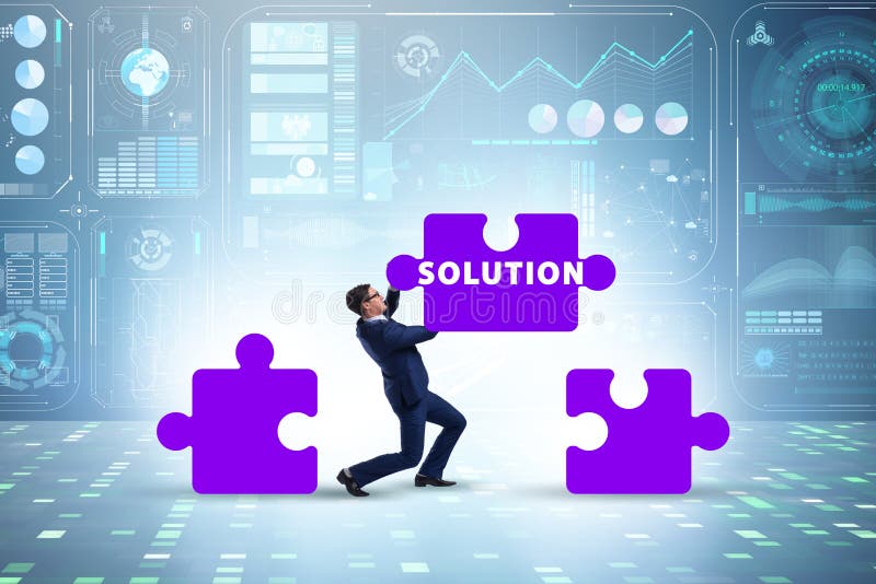 Business Solution Concept with Jigsaw Puzzle Pieces Stock Photo - Image ...