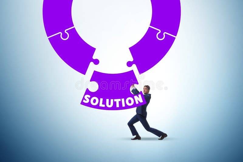 Business Solution Concept with Jigsaw Puzzle Pieces Stock Photo - Image ...
