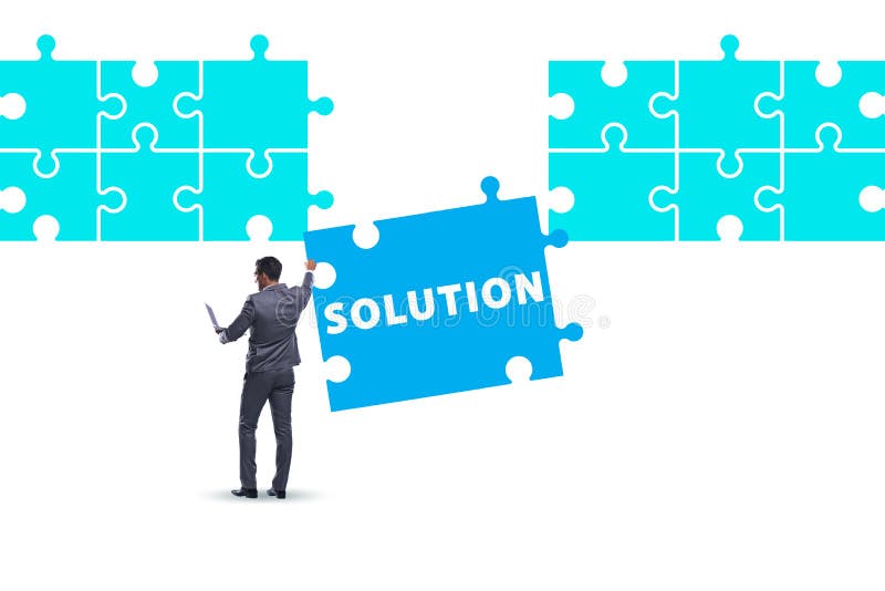 Business Solution Concept with Jigsaw Puzzle Pieces Stock Image - Image ...