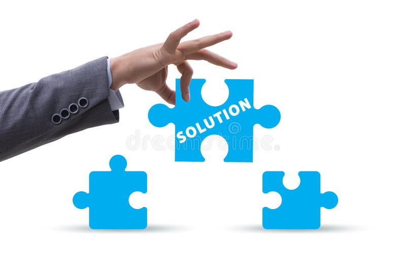 Business Solution Concept with Jigsaw Puzzle Pieces Stock Photo - Image ...