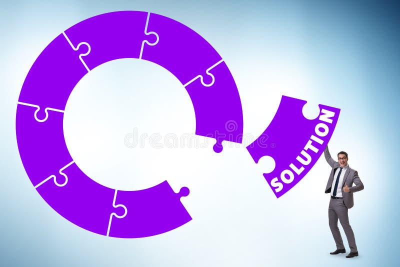 Business Solution Concept with Jigsaw Puzzle Pieces Stock Image - Image ...