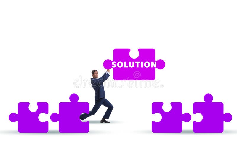 Business Solution Concept with Jigsaw Puzzle Pieces Stock Image - Image ...
