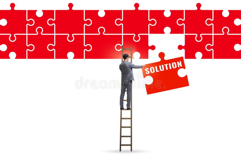 Business Solution Concept with Jigsaw Puzzle Pieces Stock Image - Image ...